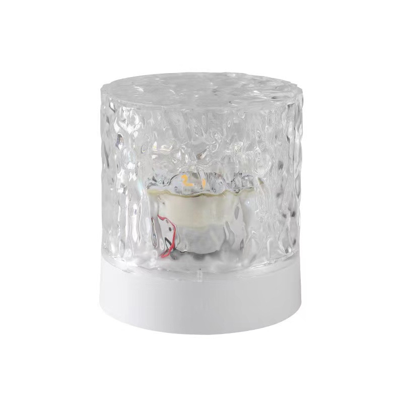 16 Colors Rechargeable RGB Rotating Crystal Lamp Water Ripple Night ...