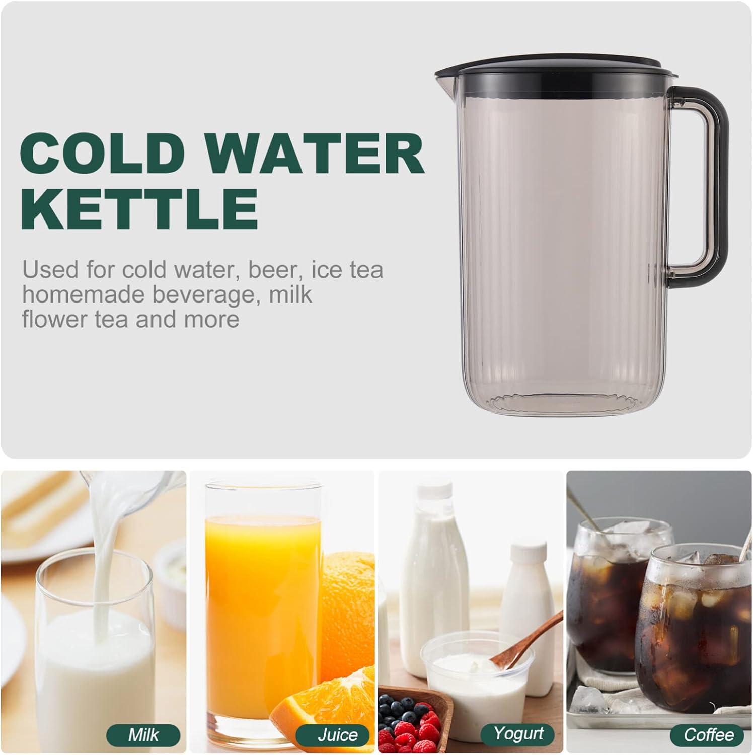 Light luxury 2.2L large capacity cold kettle drinking cup refrigerator ...