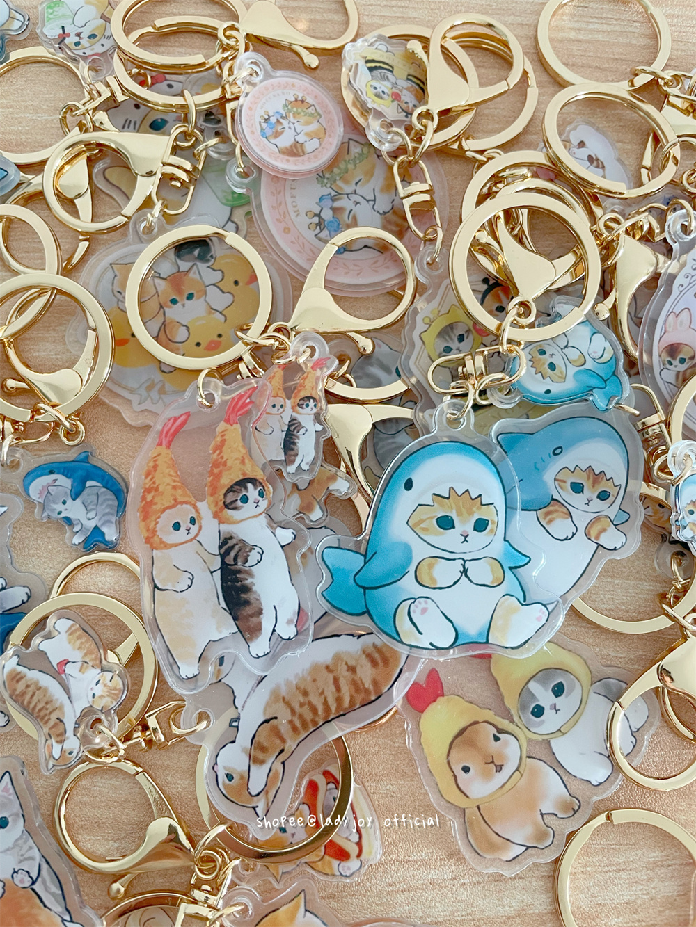 Japanese Mofusand Acrylic Keychain Transparent Double-Sided Key Ring ...