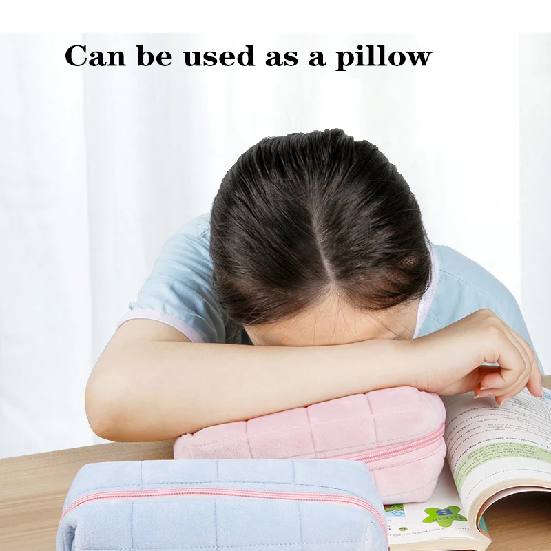 Kawaii Pencil Case Pillow Shape Large Capacity Cosmetic Bag Cute Back ...