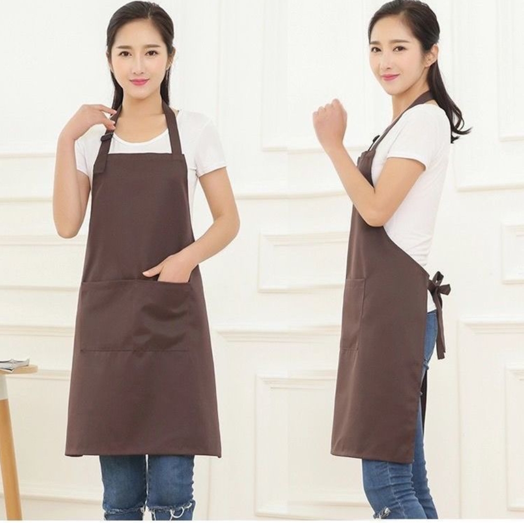 Ready Stock apron murah viral home kitchen apron black halter neck ...