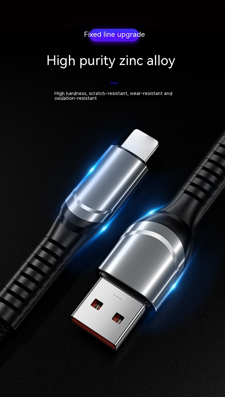 200W Duckbill Super Fast Charge Cable 3 In 1 Zinc Alloy Charger Cord 6A ...