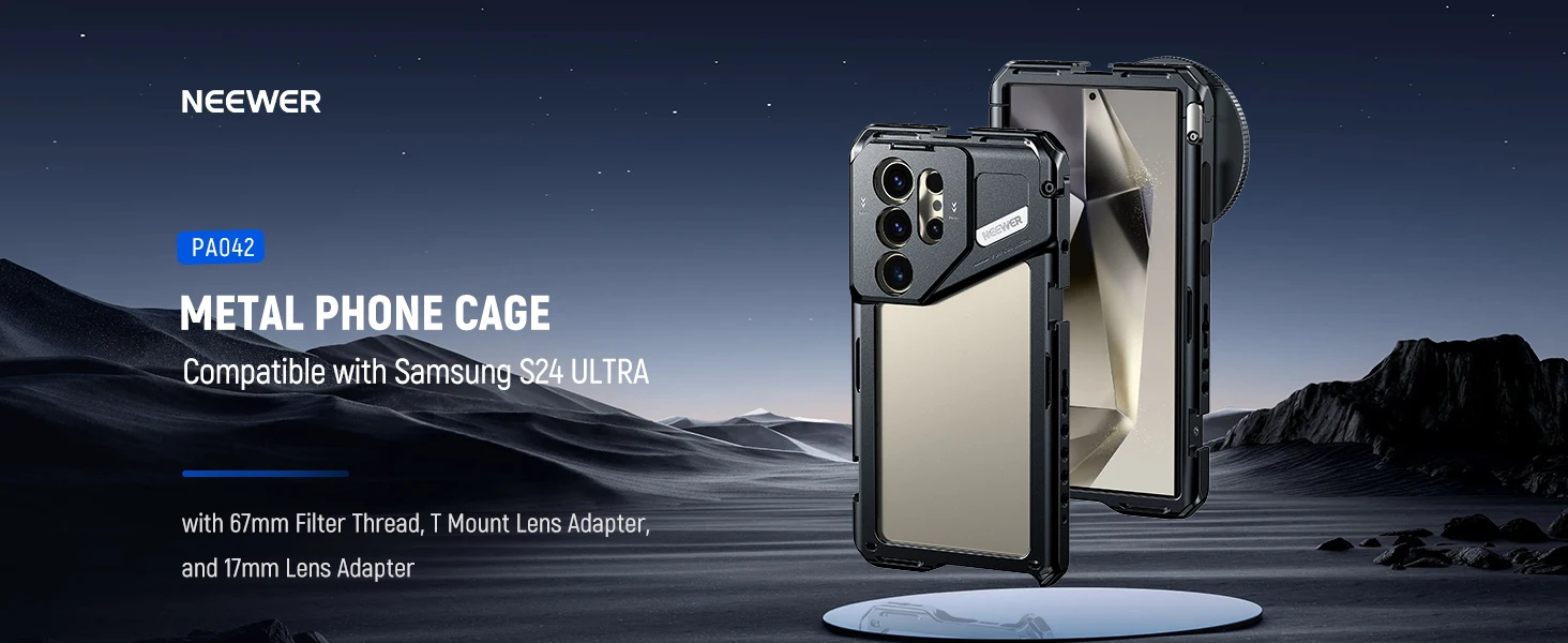 NEEWER S24 Ultra Phone Cage Smartphone Stabilizer with 67mm Filter ...