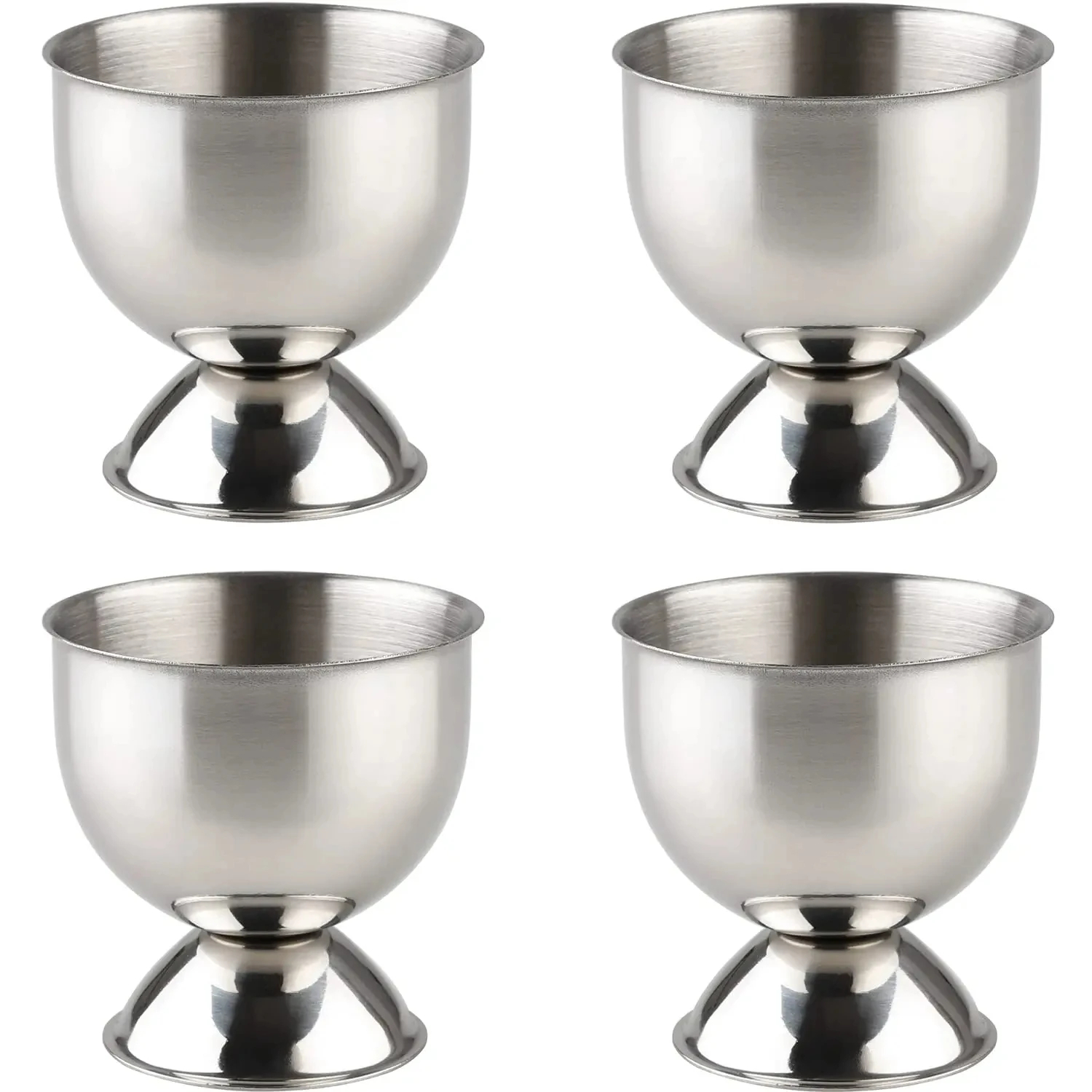 4PCS Egg Cup Stainless Steel Egg Holder Easy to Clean Creative ...