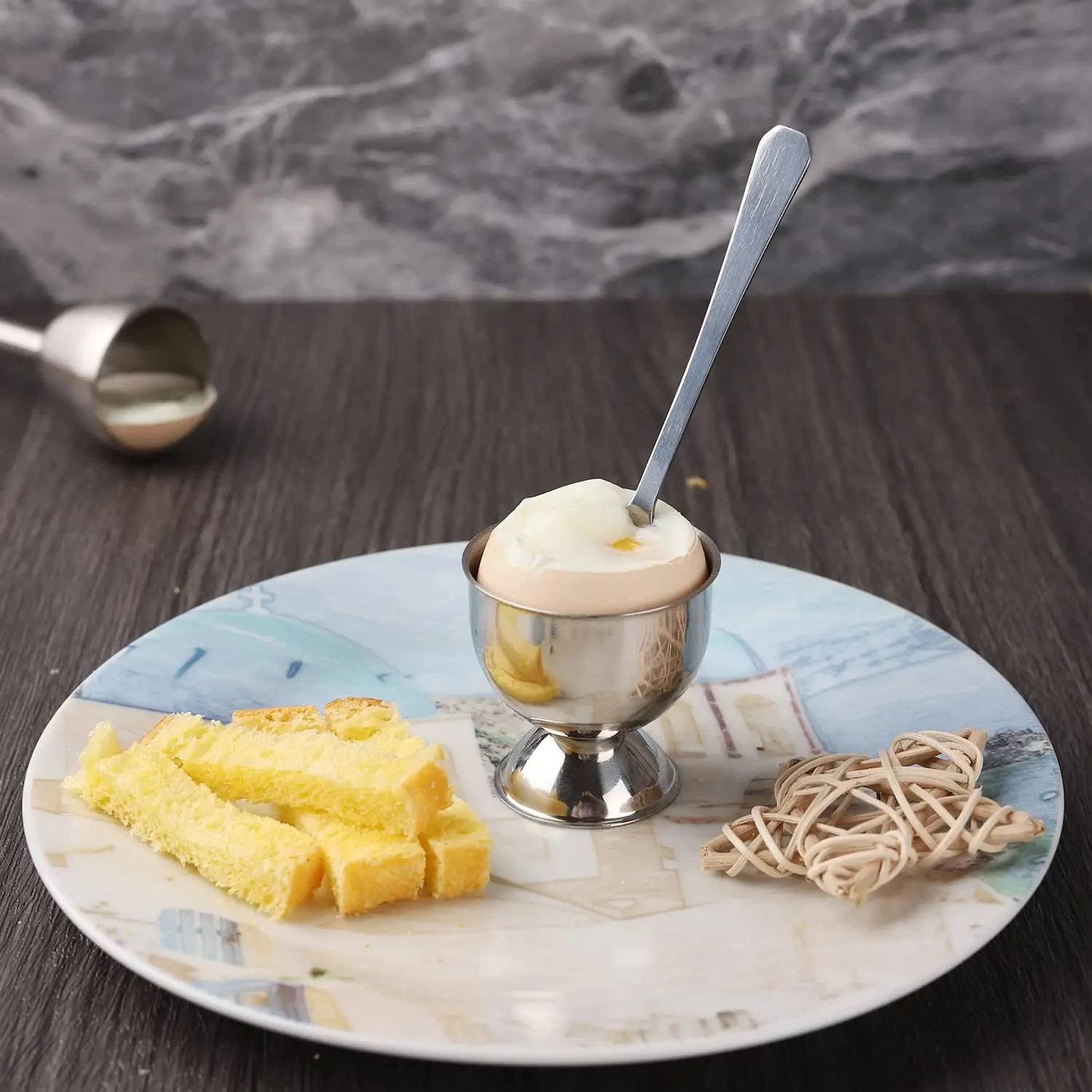 4PCS Egg Cup Stainless Steel Egg Holder Easy to Clean Creative ...