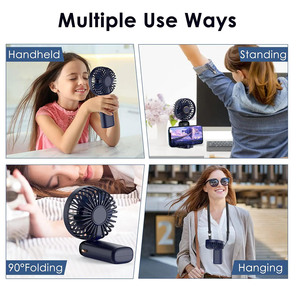 5000mA Portable USB Kipas Mini Fan Adjustable Cooling Fan 5 Speed ...