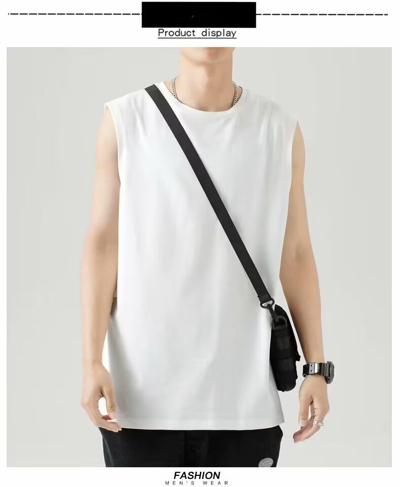 Couple Men's Tank Top Oversized men's clothing Summer Loose Large Fat ...