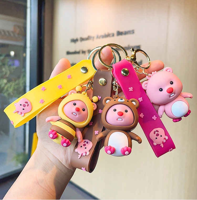 Loopy doll keychain cartoon beaver keychain cute doll exquisite pendant ...