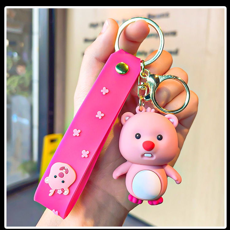 Loopy doll keychain cartoon beaver keychain cute doll exquisite pendant ...