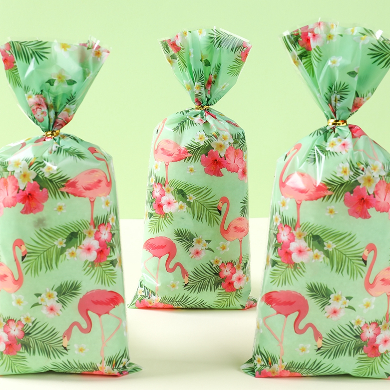 25/50PCS Hawaiian Theme Party Loot Bag Flamingo Turtle Leaves Candy ...