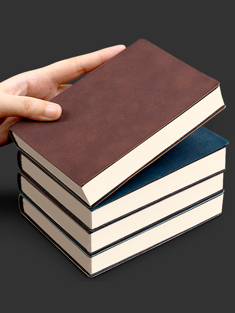 1 A6 soft leather notebook, suitable for university student supplies ...