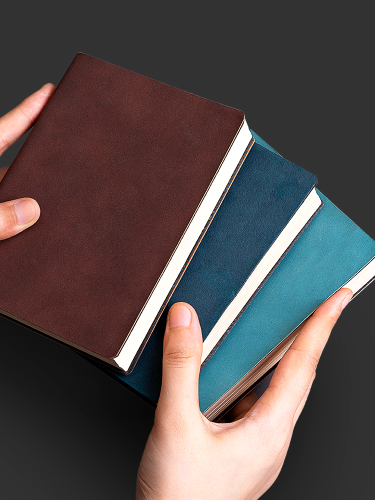 1 A6 soft leather notebook, suitable for university student supplies ...