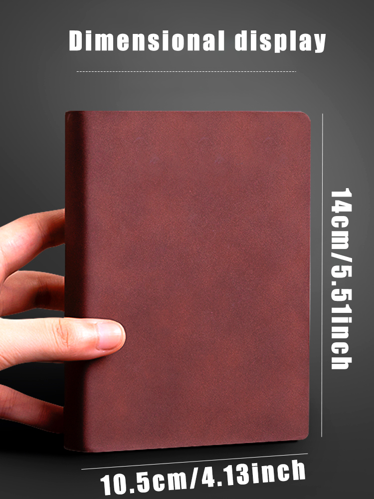 1 A6 soft leather notebook, suitable for university student supplies ...