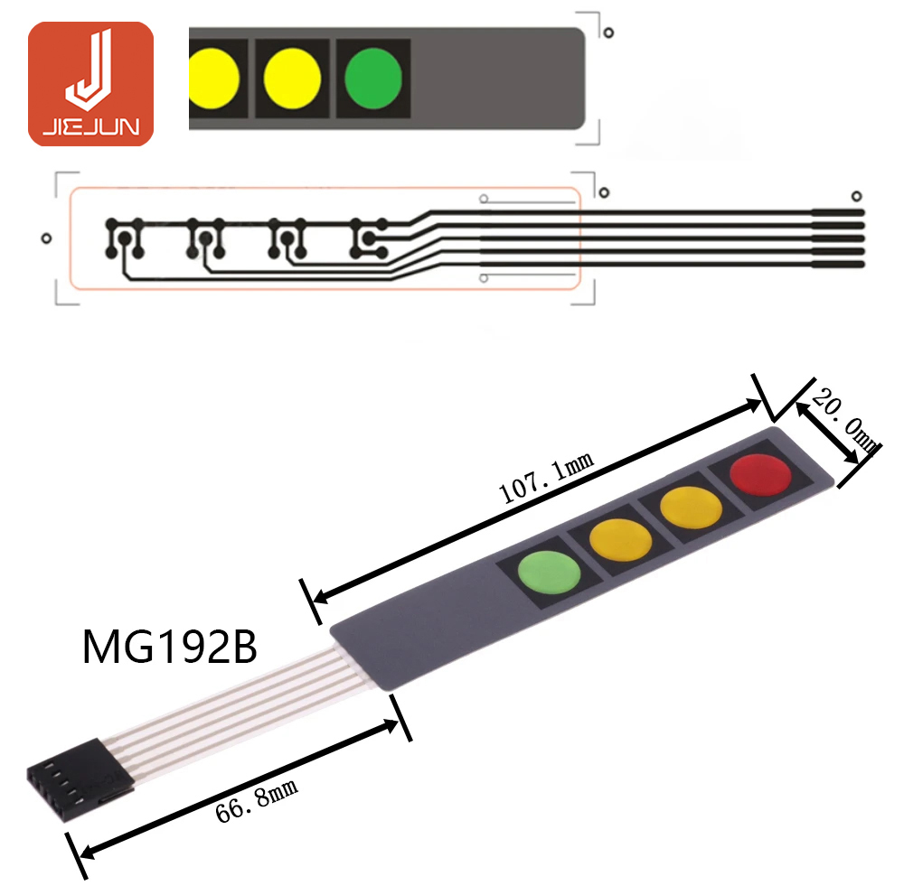 1 2 3 4 5 6 7 8 Key Button Membrane Switch Matrix Array Keyboard Keypad ...