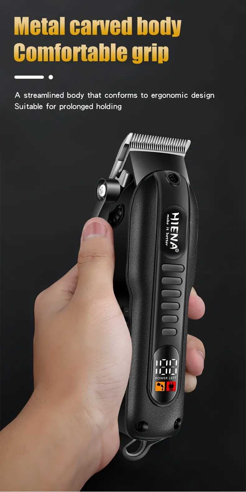 Professional Men's Hair Clipper, Cordless Hair Clipper Trimmer, USB ...