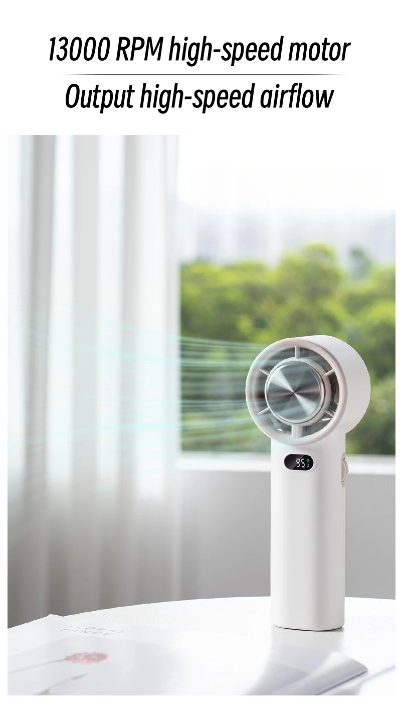 3600mAh New 100-speed Mini Portable Handheld Fan Semiconductor Cooling ...