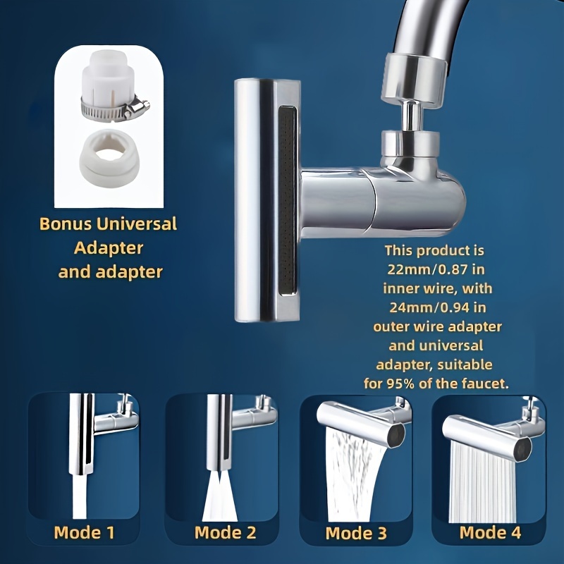 1 Four-Speed Water Outlet, Kitchen Splash-Proof Universal Faucet ...