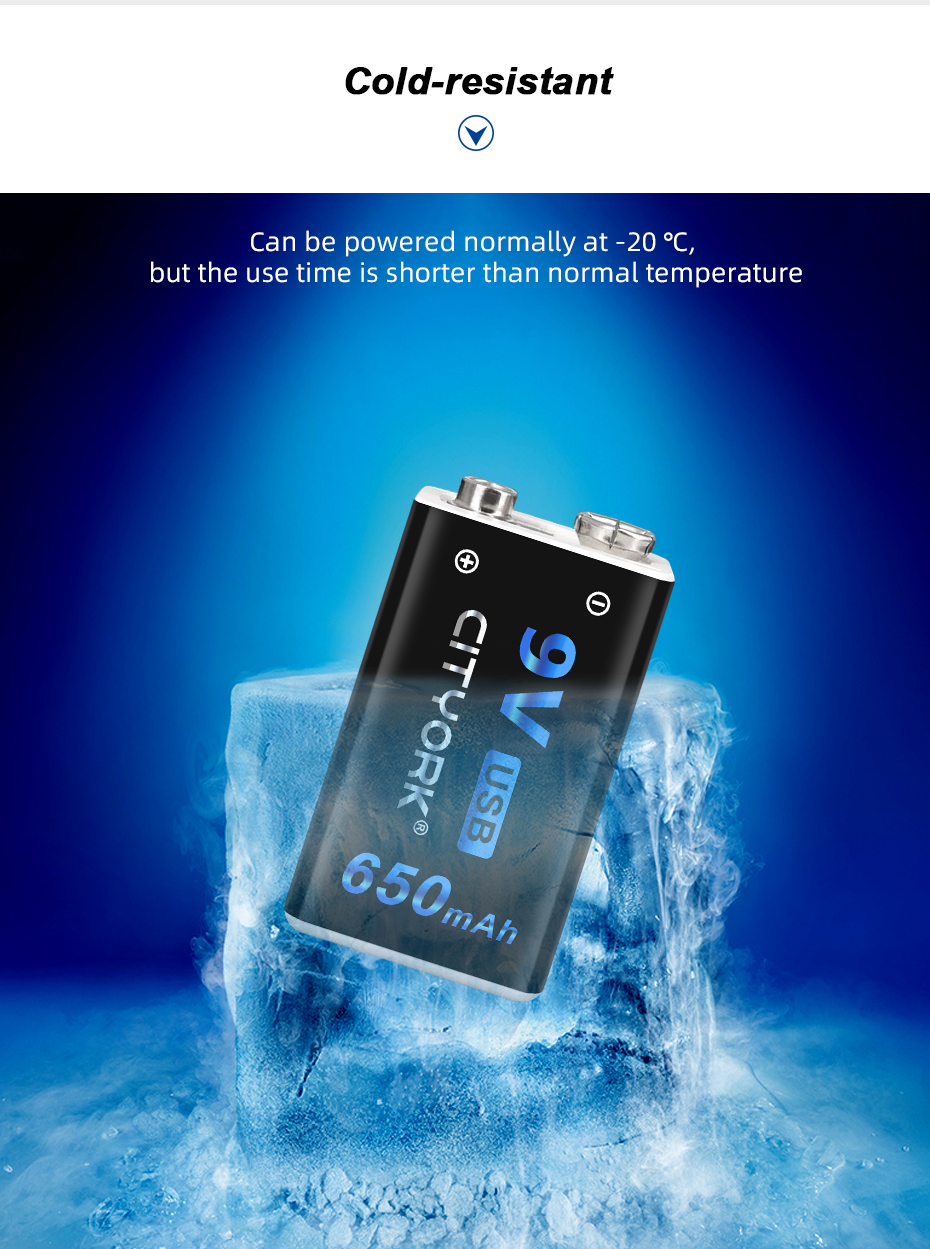 Cityork 9V 6F22 650mAh Battery Upgrade Chip For Extended Battery life ...