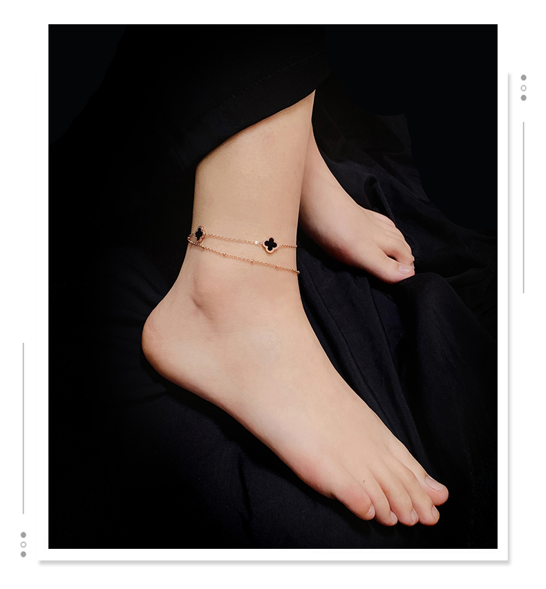 Korean Tianium Steel Anklet Simple Elegant Jewelry for Women Does Not ...