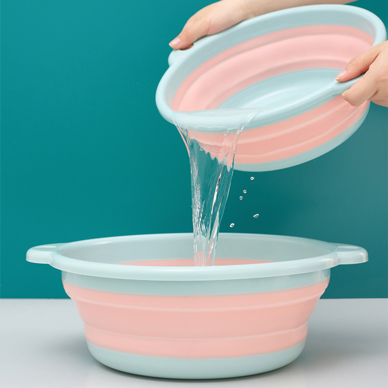 23/33/38CM Silicone Folding Washbasin Plastic Portable Collapsible ...