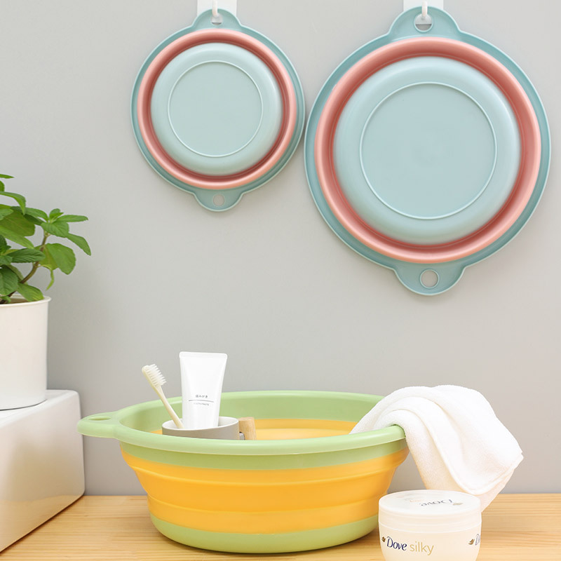 23/33/38CM Silicone Folding Washbasin Plastic Portable Collapsible ...