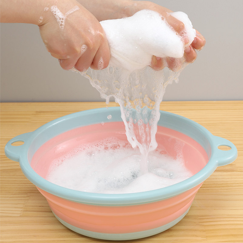 23/33/38CM Silicone Folding Washbasin Plastic Portable Collapsible ...