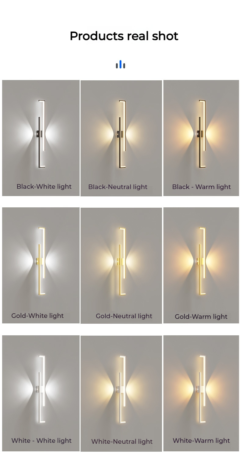 Minimalist Led Linear Wall Lights 60/80/100/120cm Aluminum Wall Lamp ...