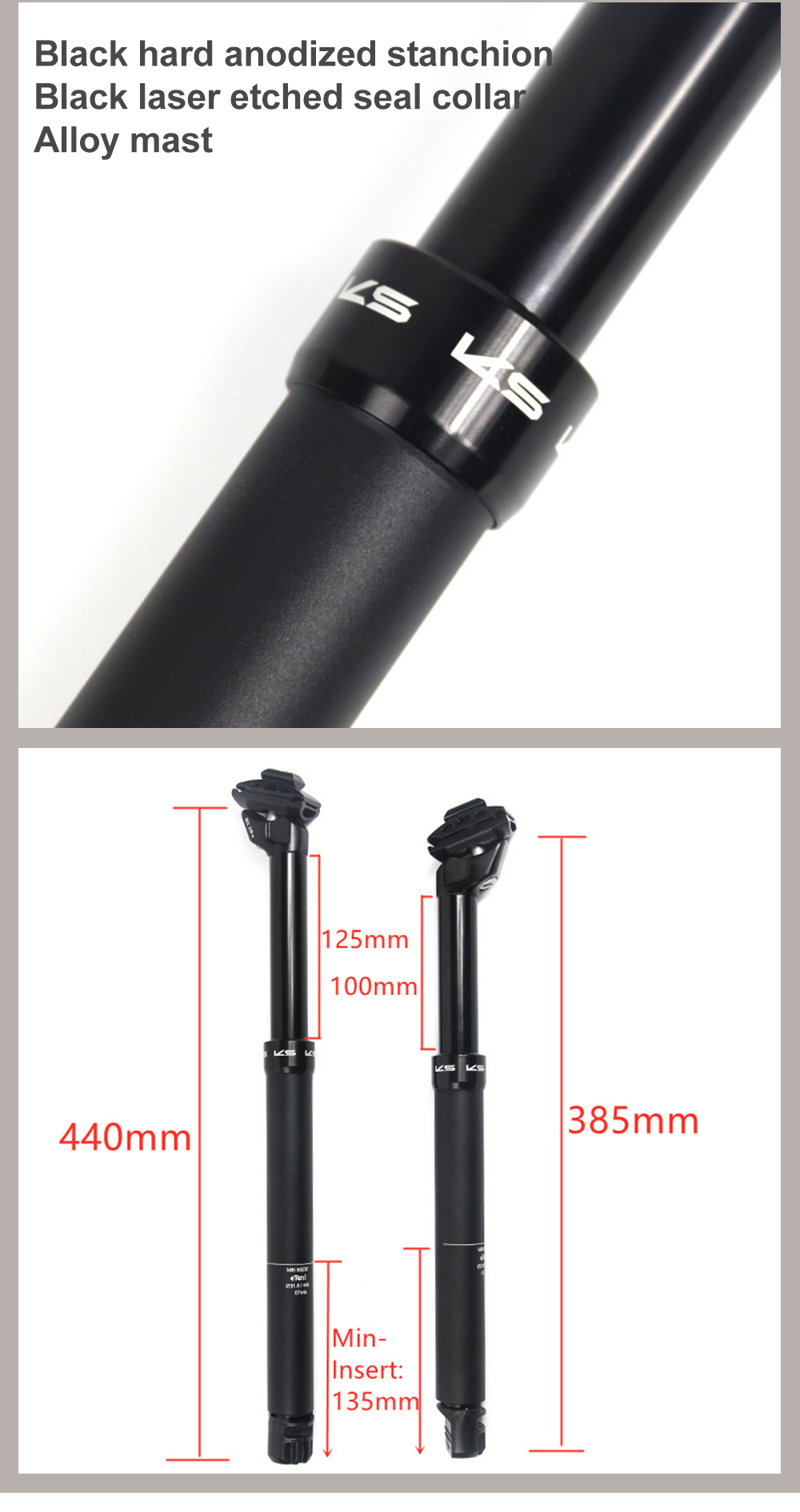 KS Eten-i/Eten-R with remote control Mountain dropper seat post 30.9/31 ...