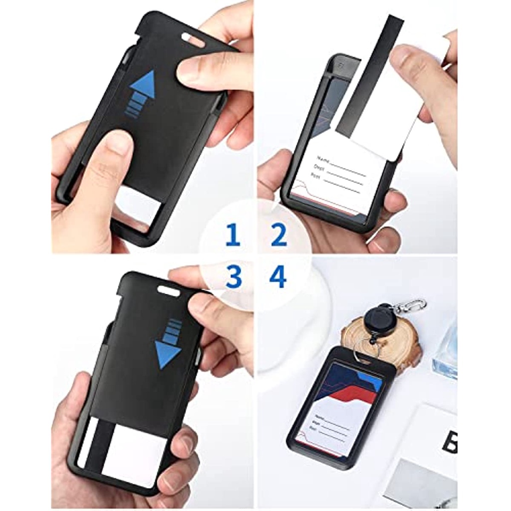 *READY STOCK AT MALAYSIA*Sliding Card Holder Plastic Protective Card ...
