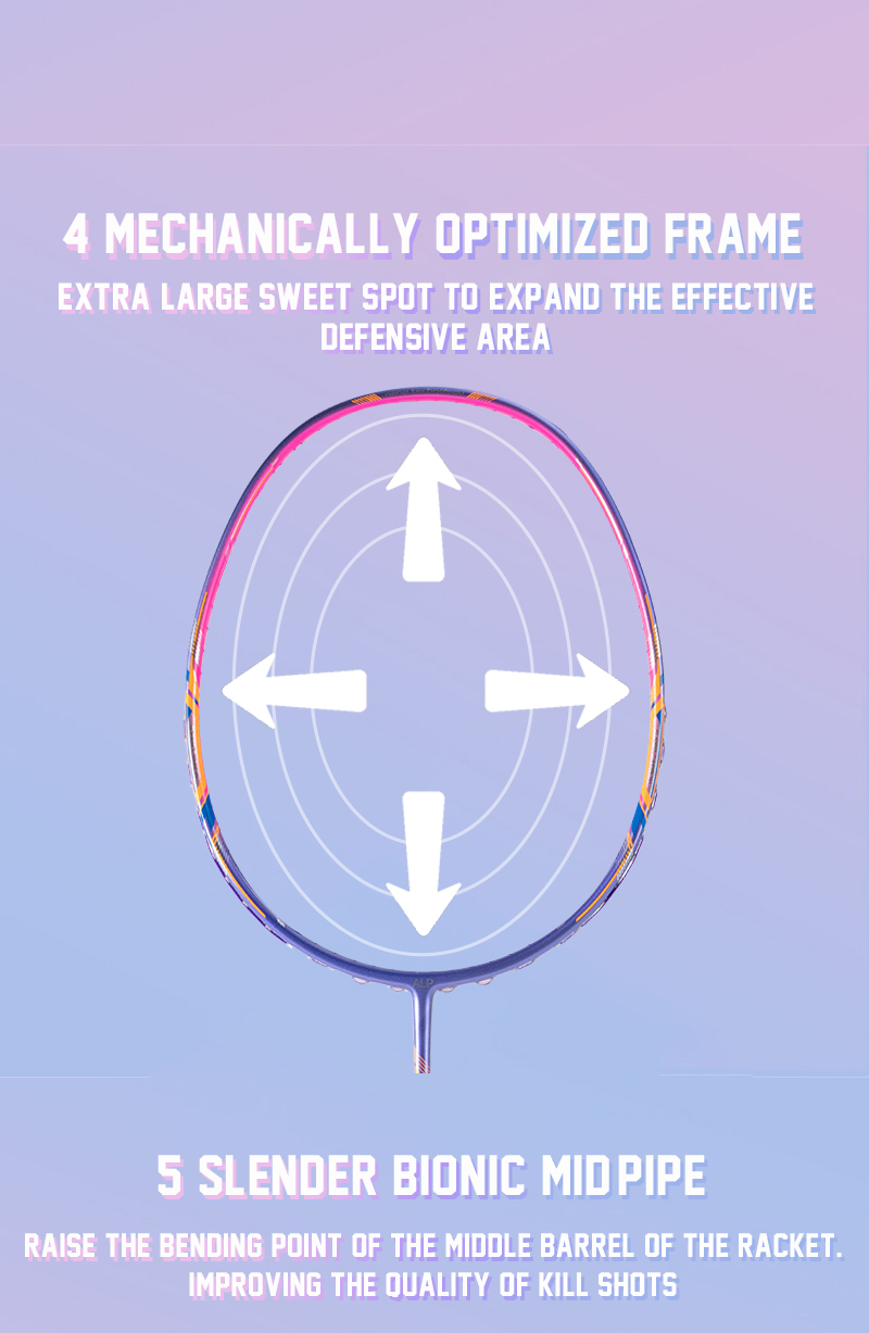 ALPSPORT GJ 10U【Free Shipping + Free Racket Bag】52g Max 35LBS ...