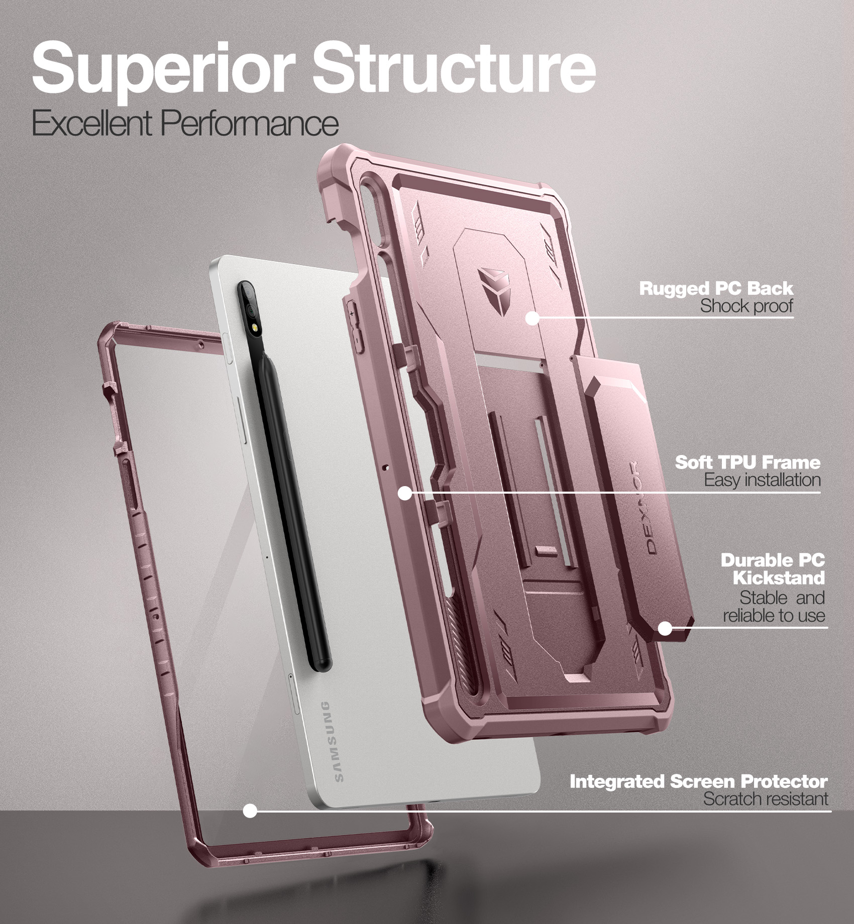 Dexnor Case For Samsung Galaxy Tab S7 S8 with S Pen Holder Heavy ...