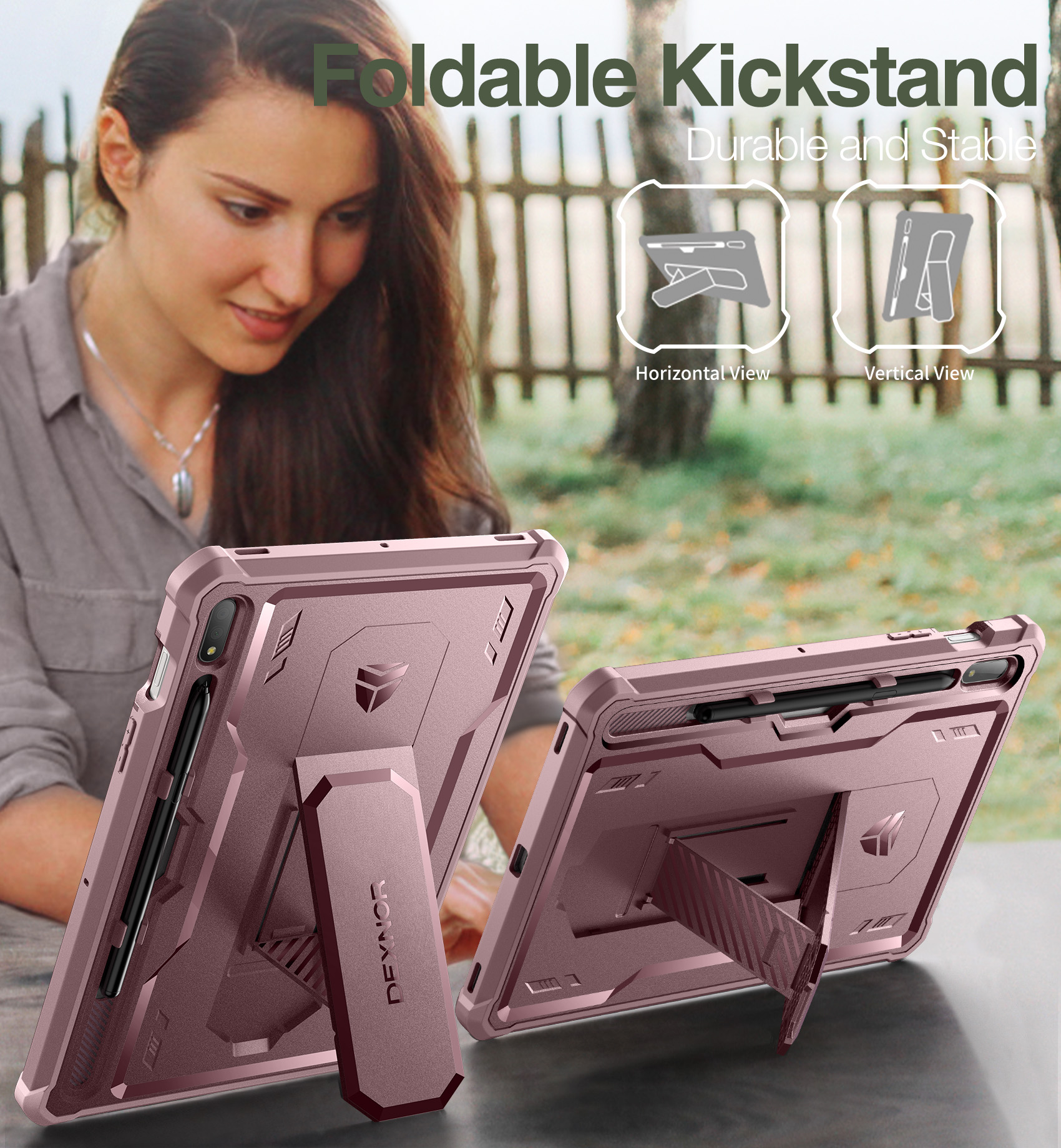 Dexnor Case For Samsung Galaxy Tab S7 S8 with S Pen Holder Heavy ...