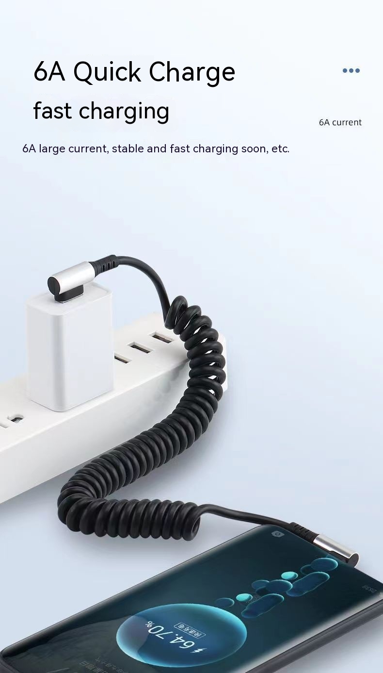 66W Coiled Spring Retractable Cable Blind Insertion 90°Stereoscopic ...