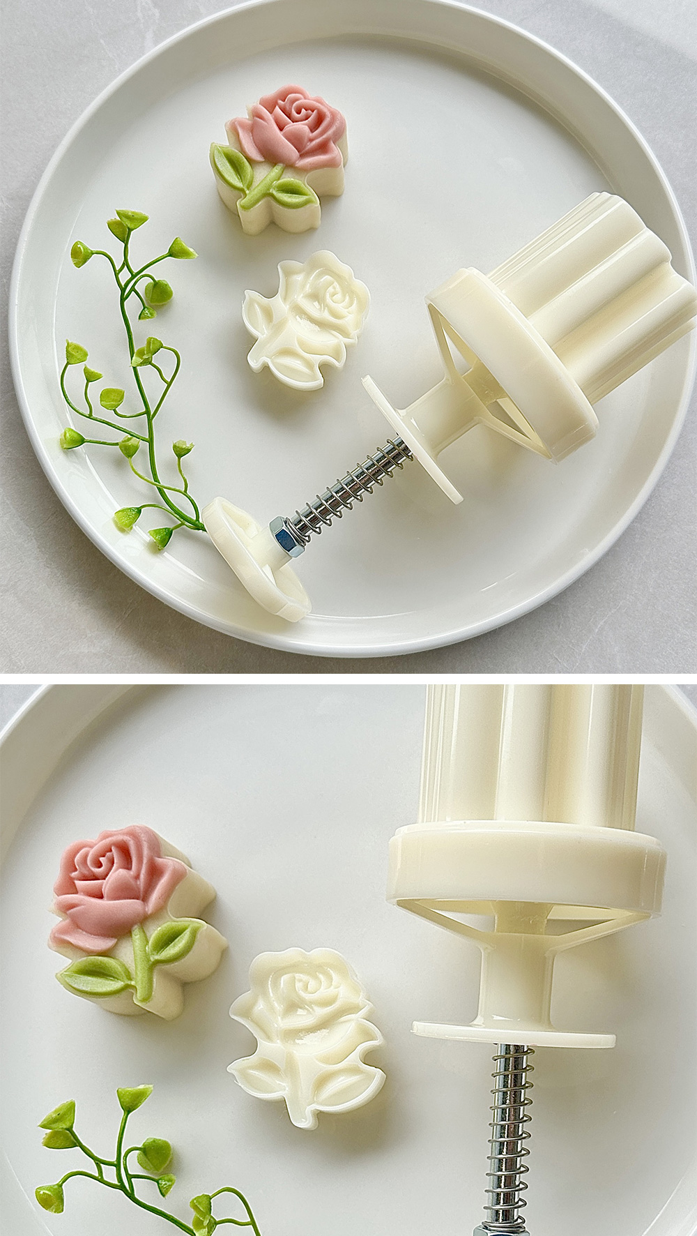 50g Rose Flower Creative Moon Cake Mold Mini Blossom Pattern Mung Bean ...