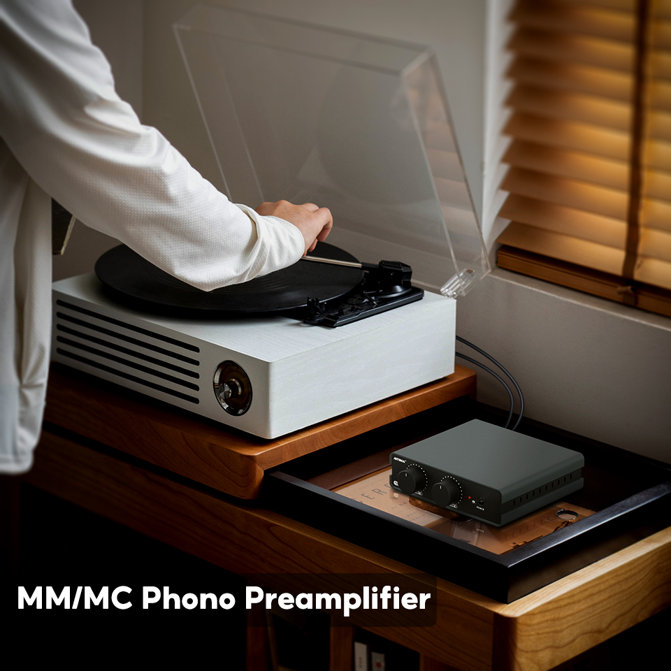 AIYIMA T3 PRO RIAA MM/MC Phono Preamplifier Vinyl Record Player Stereo ...
