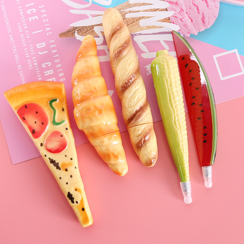 1pc Pizza shaped ballpoint pen Novelty pizza shaped ballpoint pen Faux ...