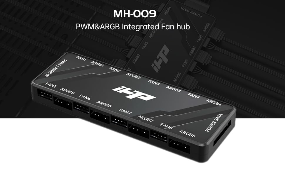 IHTP Smart Hub 5V 3PIN ARGB 4 Pin PWM 8 Ports PC Case CPU Fan ...