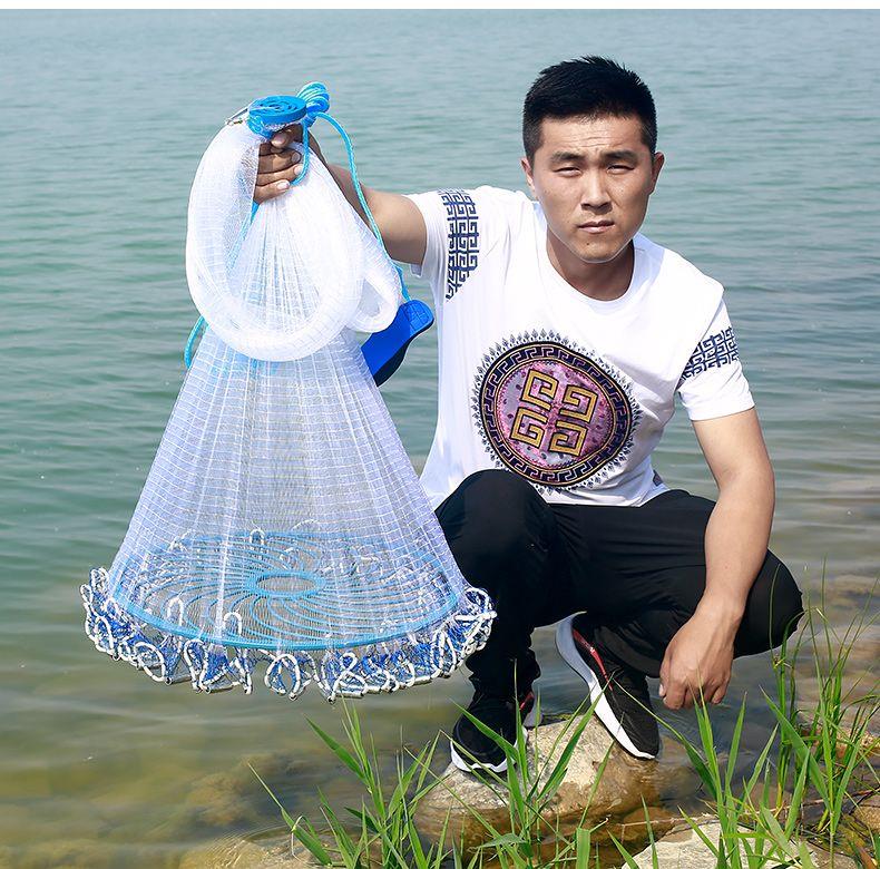 4/6/8/10 Feet Fishing Net Fishing Net Nylon Casting Fish Net Shrimp ...