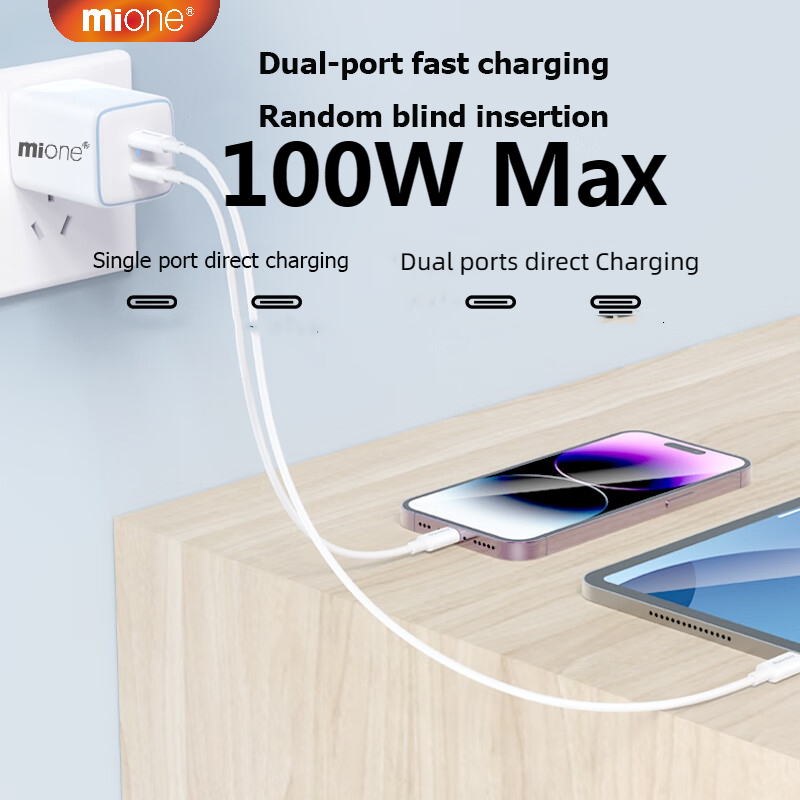 Mione Travel Adapter Fast Charger USB Type C Adaptor USB C For IP 13 14 ...