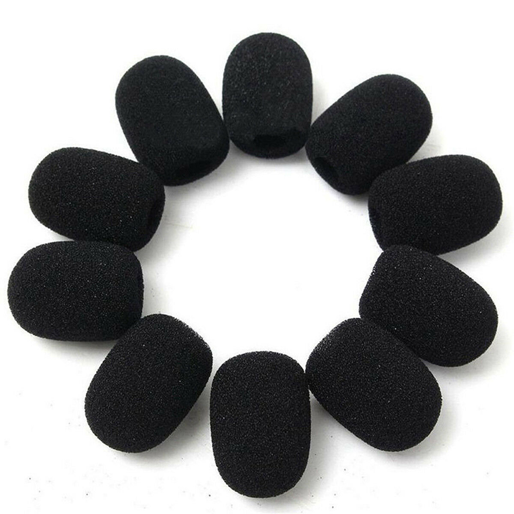 20Pcs/set Microphone Headset Grill Windscreen Sponge Foam Black Mic ...