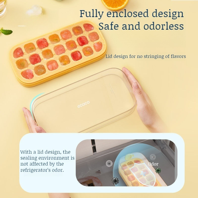 21 Holes Ice Cube Tray Silicone Ice Mould Water Botter Box | Shopee ...