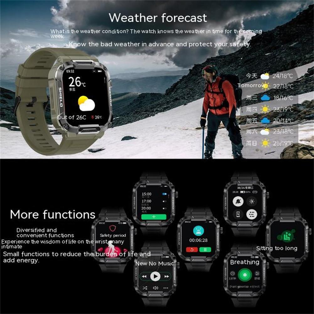 Smart Watch MK66 Men 1.85inch Bluetooth Call AI Voice Heart Rate Health ...