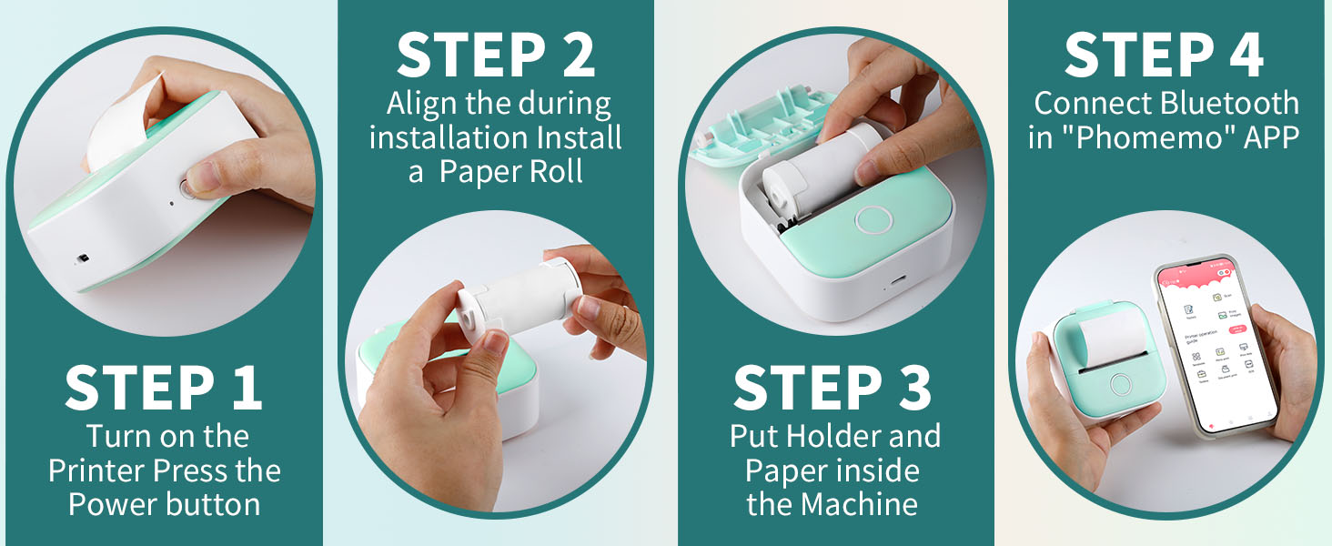 Phomemo T02 Portable Bluetooth Mini Thermal Label Printer 错题打印机 ...