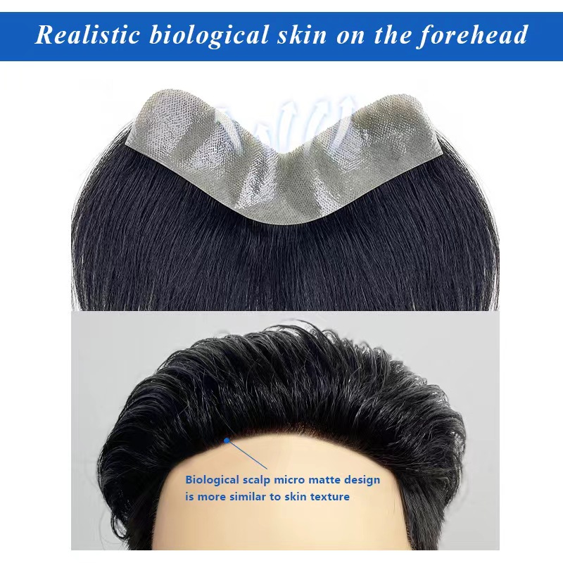 Hairline wig patch Forehead Real hair fake bangs for men and women ...
