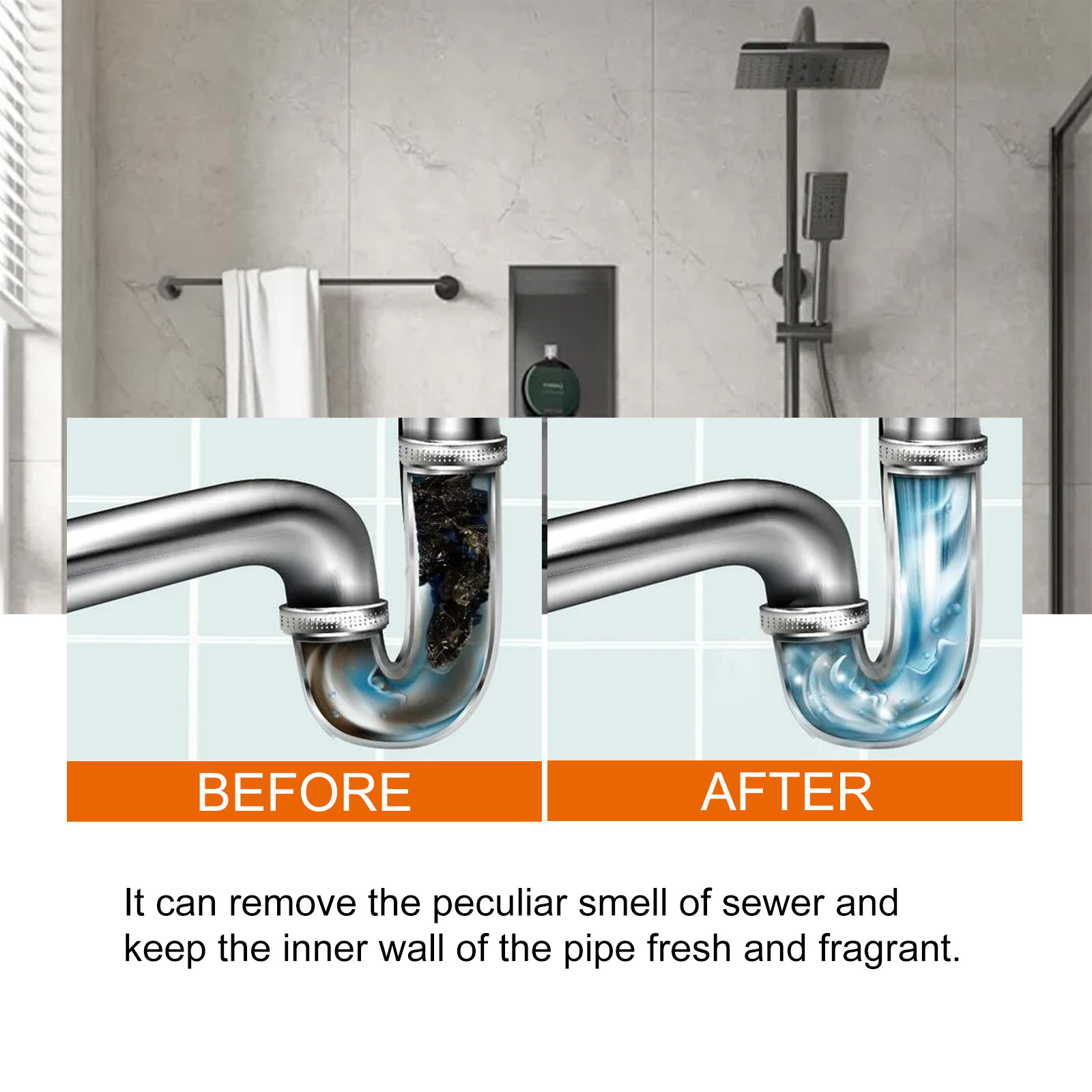 Jakehoe Pipe Unclogging Liquid Kitchen Toilet Clogged Pipes Deodorizer ...