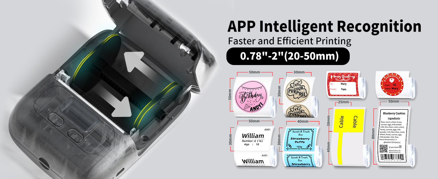 Phomemo M110 Bluetooth Label Sticker Printer,Portable Thermal Printer ...