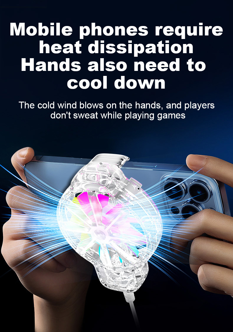 HG Mobile Phone Cooling Fan Radiator Turbo Hurricane Game Cooler Cell ...