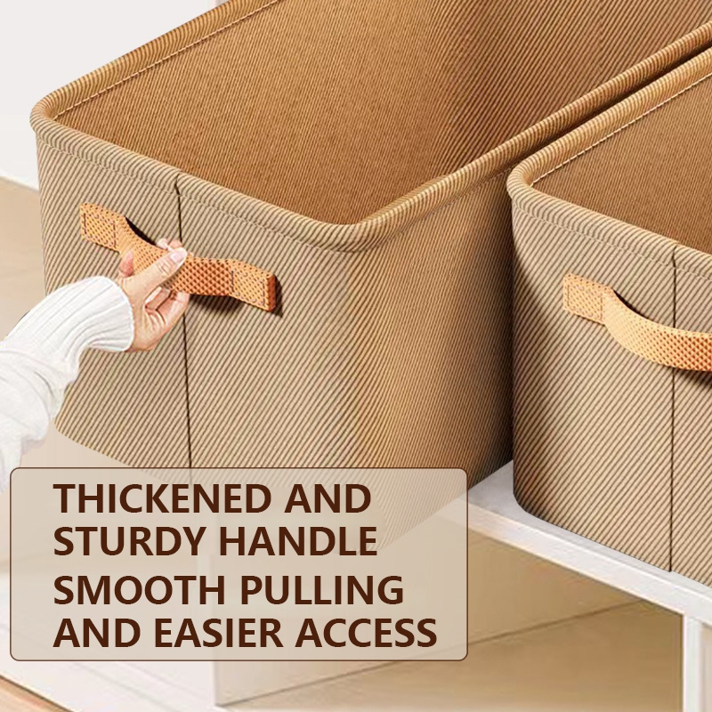 Storage Basket with Metal Frame clothes organizer wardrobe storage box ...