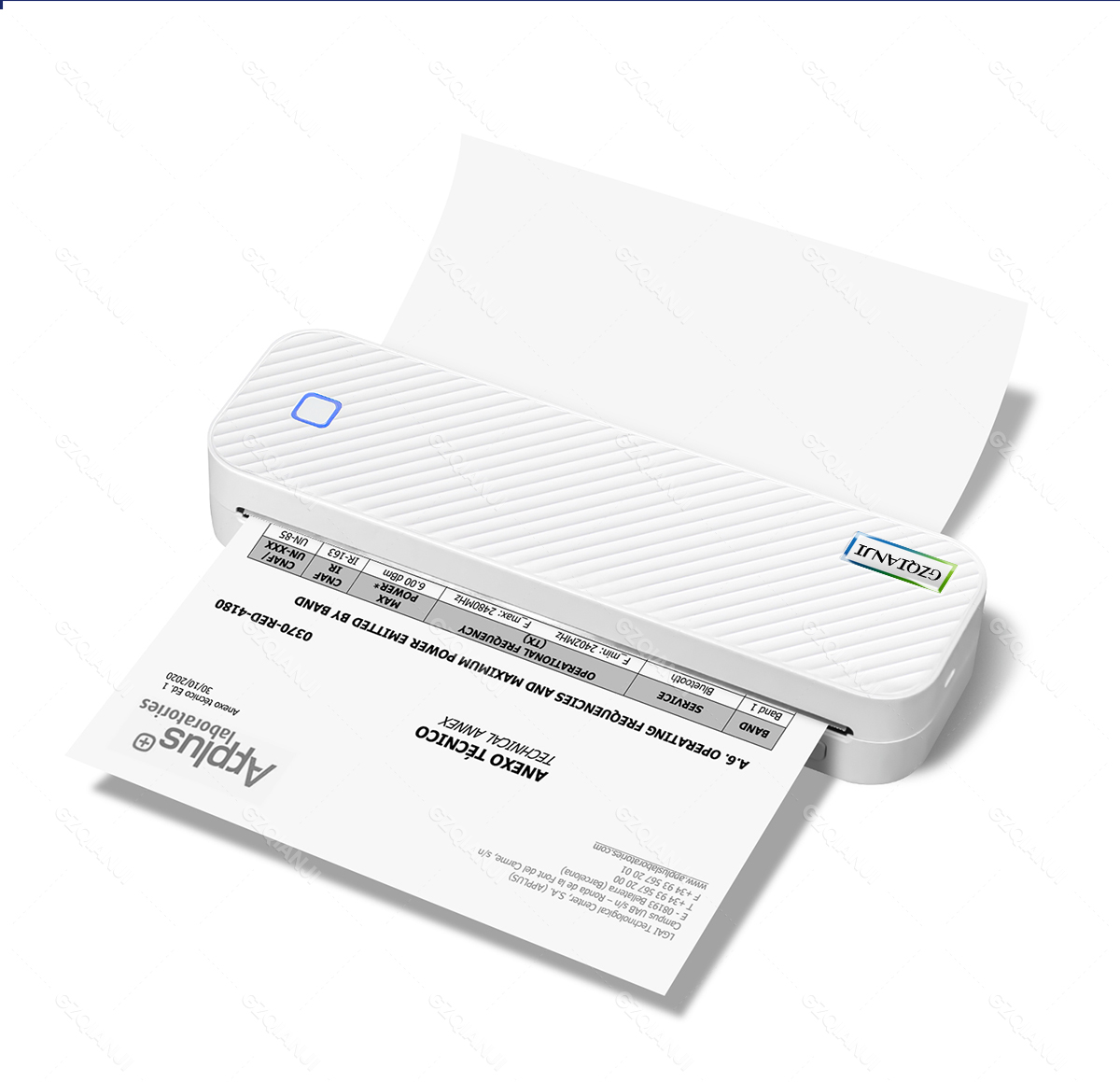 Portable Thermal Printer A4 Continuous Thermal Printer Wireless Printer ...