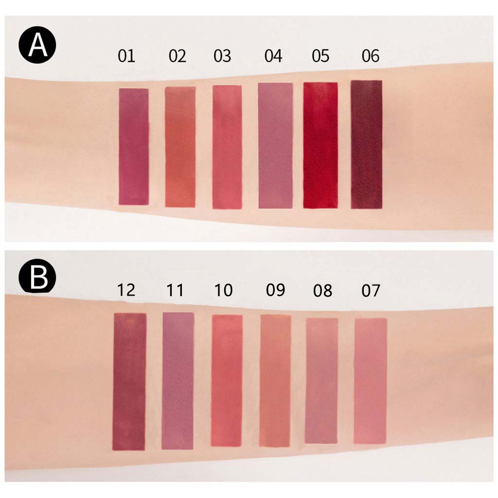 6 Pieces Matte Lip Gloss Set Liquid Lipstick Waterproof Long Lasting